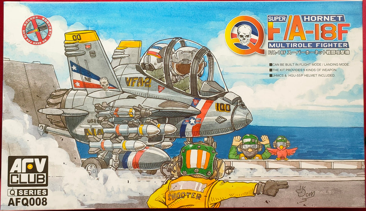 AFV CLUB SUPER HORNET F/A-18F Multirole Fighter Q-series egg plane AFQ ...