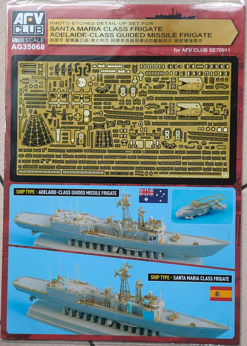AFV Club 1/700 Photo-Etched for SANTA MARIA / ADELAIDE Class Frigate d ...