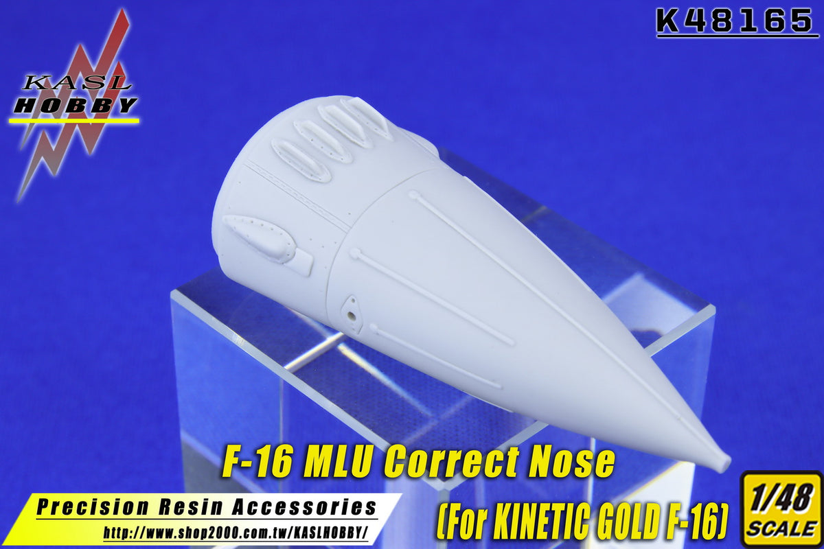 KASL Hobby 1/48 F-16 A/B MLU Correct Nose & IFF Upgrade for Kinetic GO ...