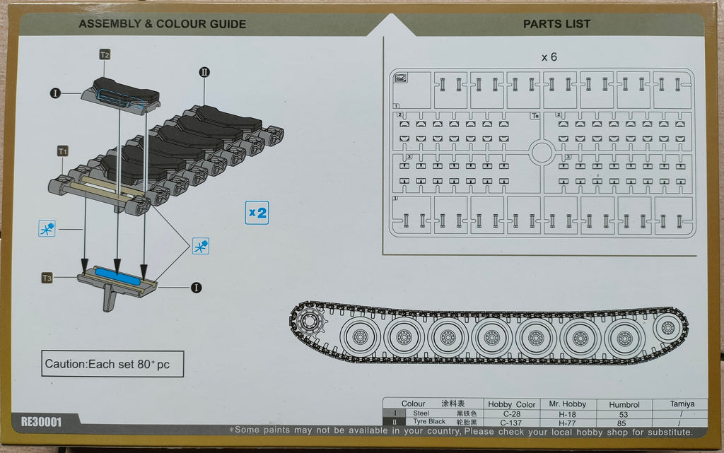 RIICH 1/35 T-154 Workable track link for M109A6 Paladin SPG Vehicle ...
