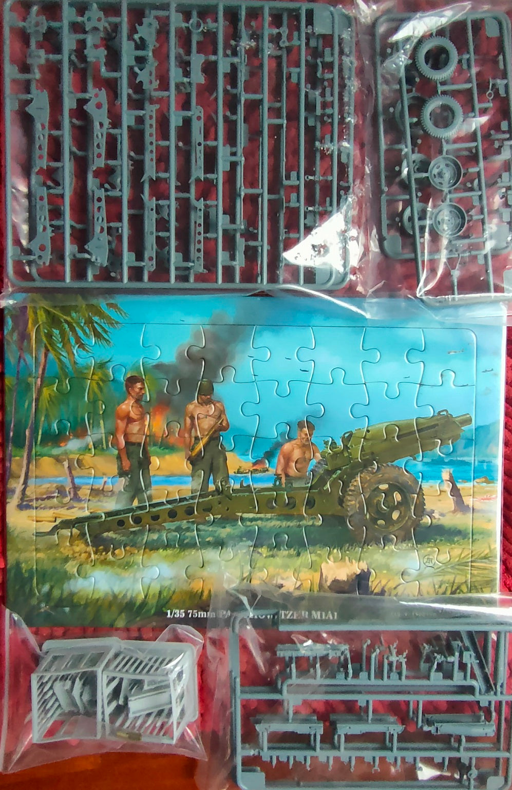 Riich models 1/35 U.S. 75mm Pack Howitzer M1A1 on carriage M8 Twinpack ...