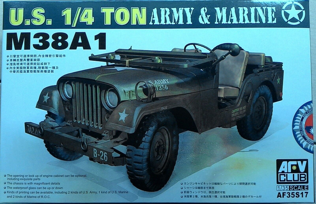 AFV Club 1/35 U.S. M38A1 1/4 ton 4x4 Jeep vehicle – AFV HOBBY