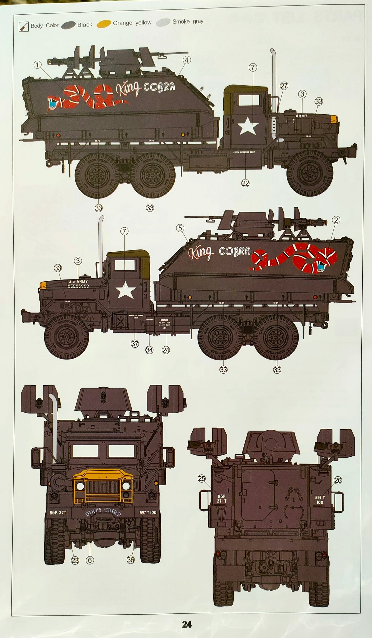 AFV CLUB 1/35 U.S Army Gun Truck King Cobra M113 ACAV + M54 – AFV HOBBY